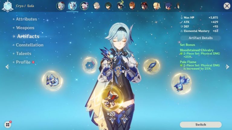 Genshin Impact: Best Eula Build [Full Guide]