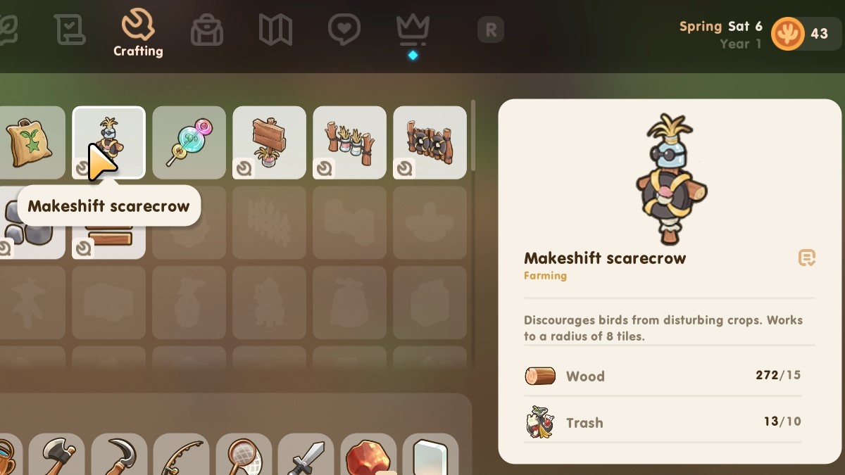 Coral Island: How to Craft Makeshift Scarecrow