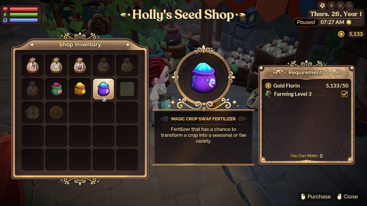 Fae Farm: Magic Crop Swap Fertilizer Explained [ALL Fae Crops]