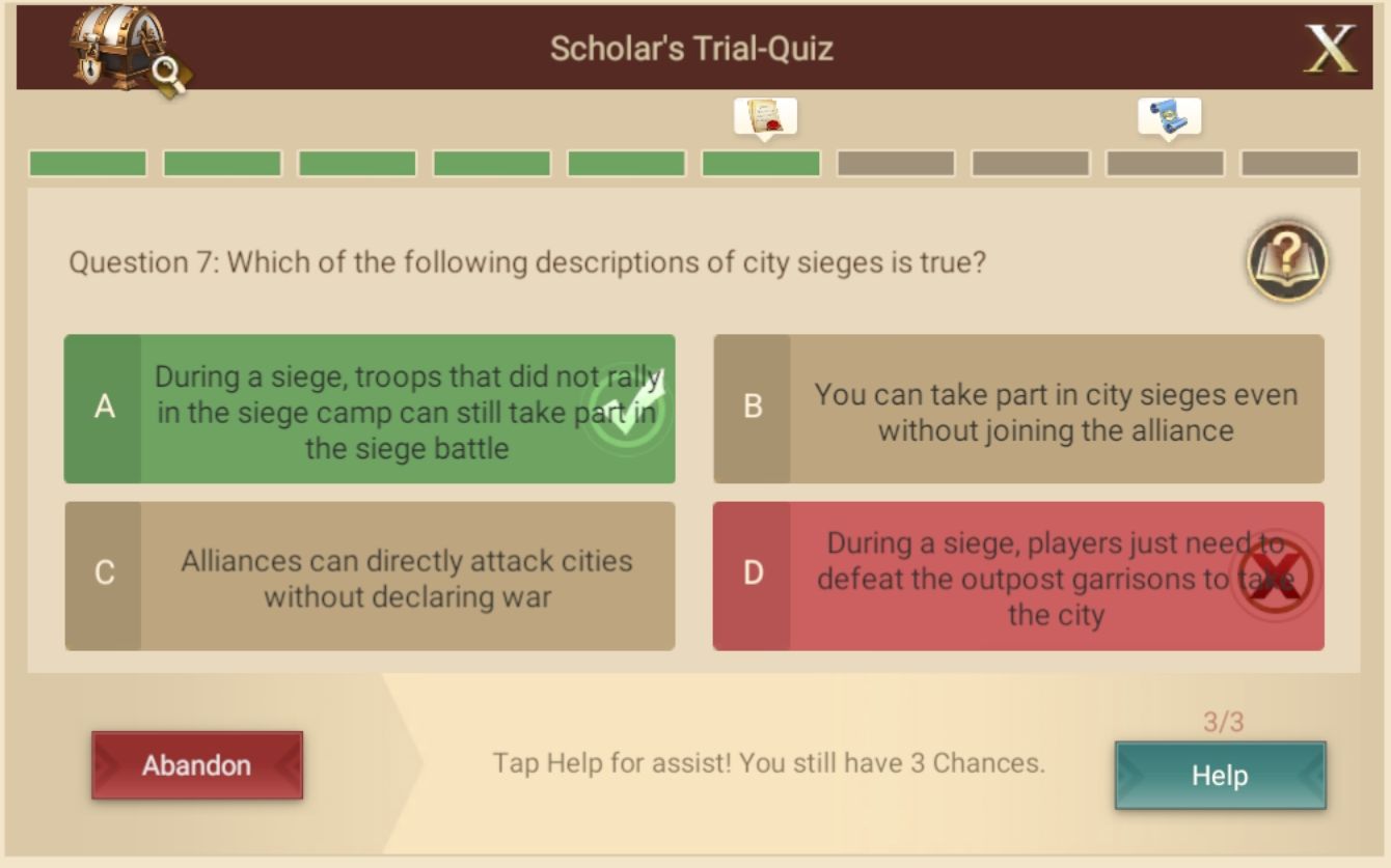 Era of Conquest Quiz Answer (Scholar's Trial Quiz) - UPDATED