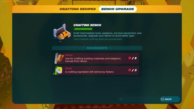 Crafting Bench Upgrades in LEGO Fortnite - FULL Guide